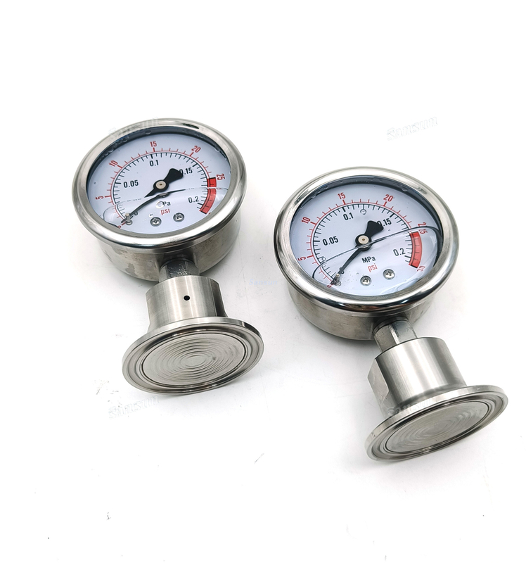 Stainless Steel Tri Clamp End Diaphragm Pressure Gauge 0-30psi from ...
