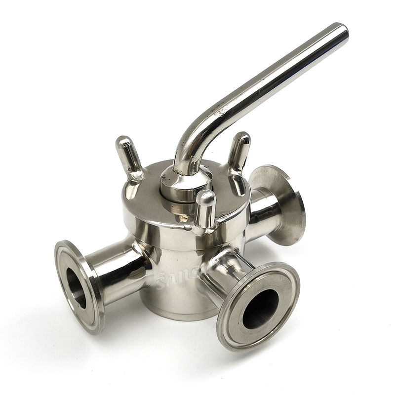 Sanitary Stainless Steel Manual Tri-clamp 3 Way Plug Valve from China ...