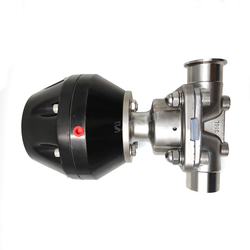 Hygienic Air Operated Auto Diaphragm Valve with Plastic Pneumatic ...