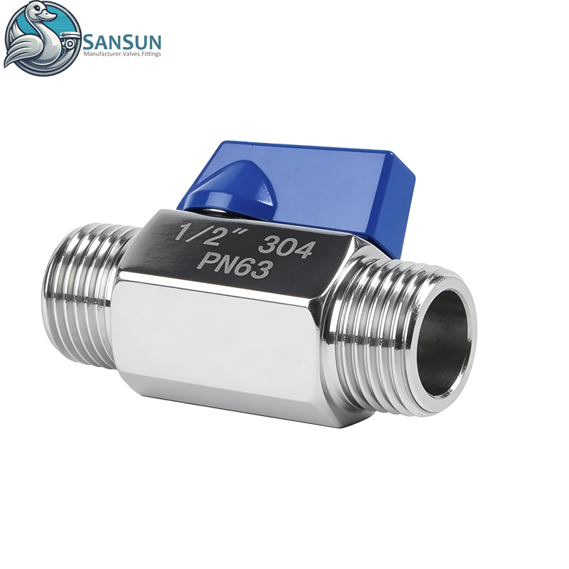 304 Stainless Steel BSP Male Manual Mini Ball Valve for Data Center ...