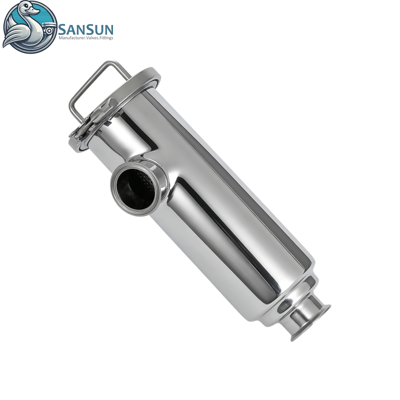 316L Stainless Steel Tri-Clamp Angle Filter for Data Center Liquid ...