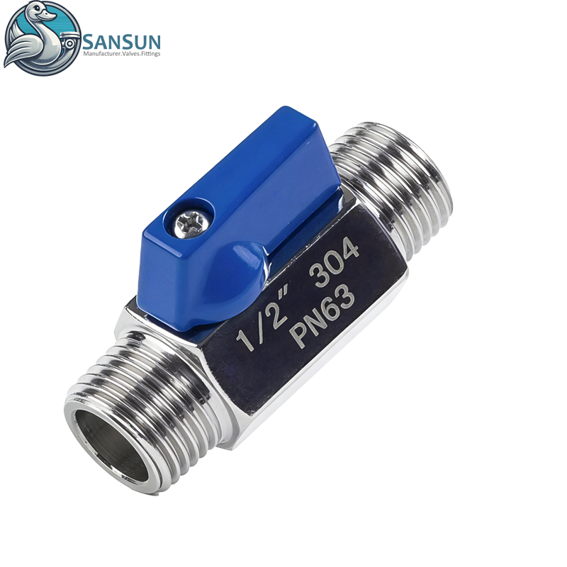 304 Stainless Steel BSP Male Manual Mini Ball Valve for Data Center ...